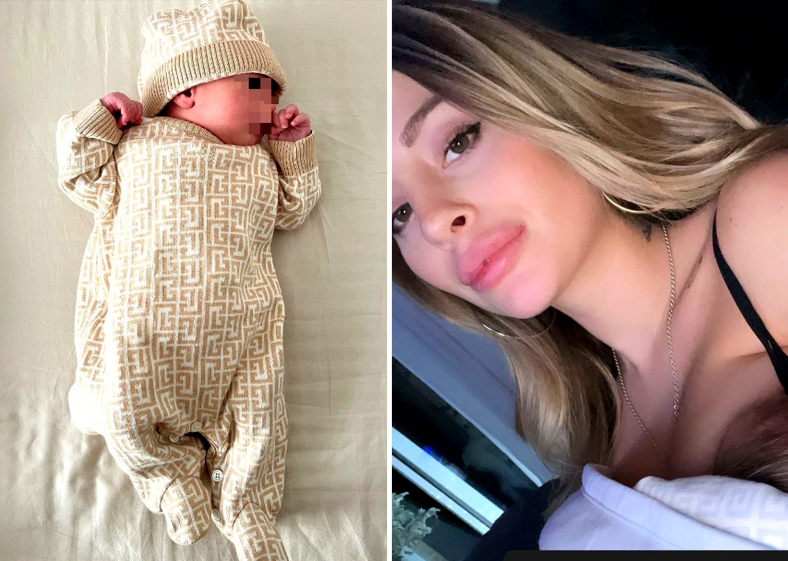 Il figlio di Chiara Nasti a una sola settimana di vita è già ...