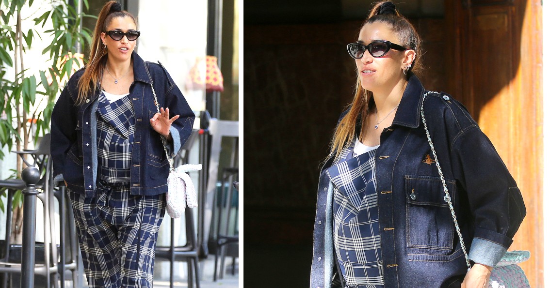 Nina Zilli a poche ore dal parto passeggia per Milano con pancione ...