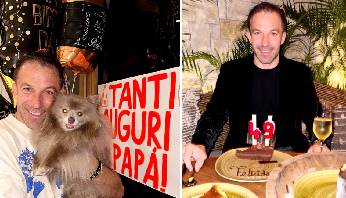 Alessandro Del Piero festeggia 49 anni in Spagna con tutta la famiglia ...