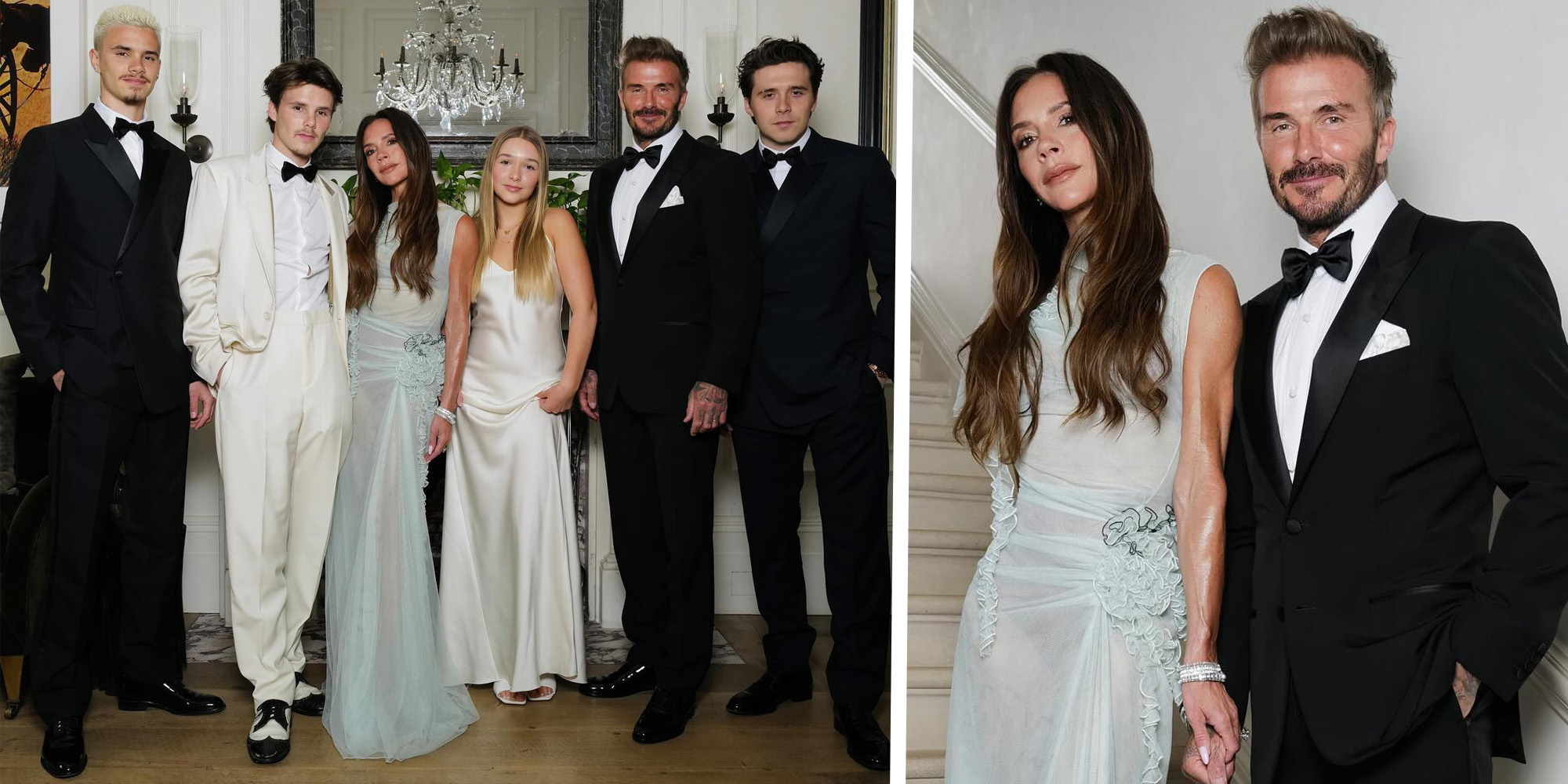 Victoria Beckham con il marito David e i figli elegantissimi festeggia ...