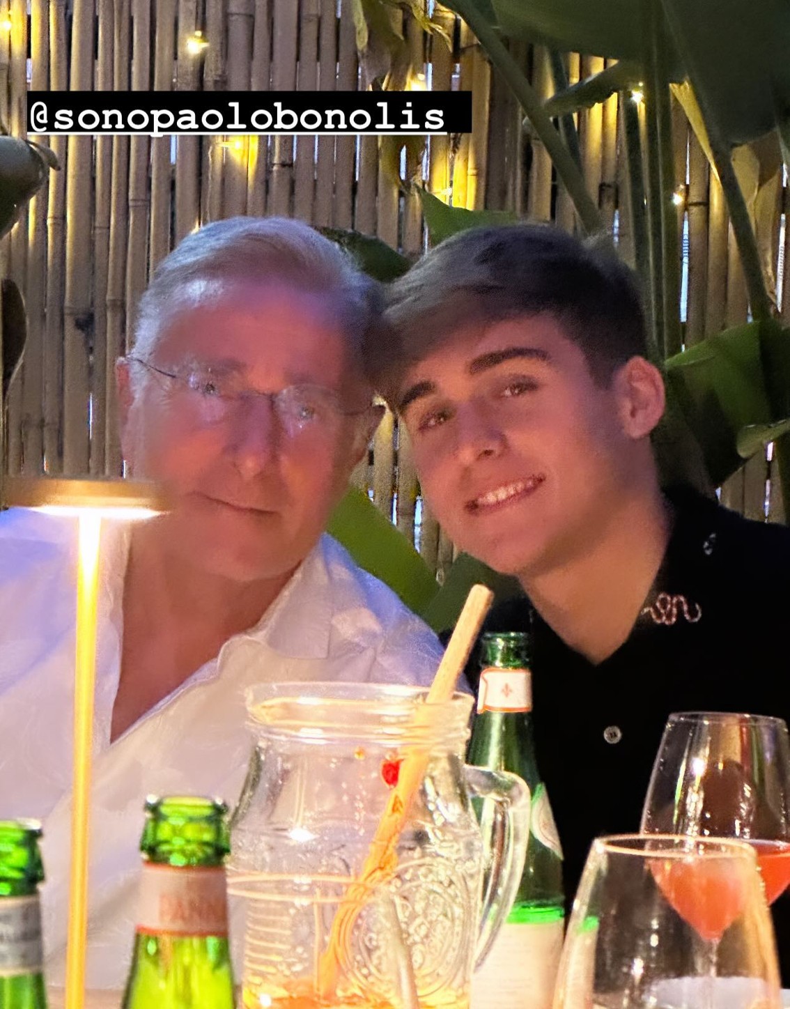 Paolo Bonolis festeggia 63 anni insieme al figlio Davide, che ne ha ...