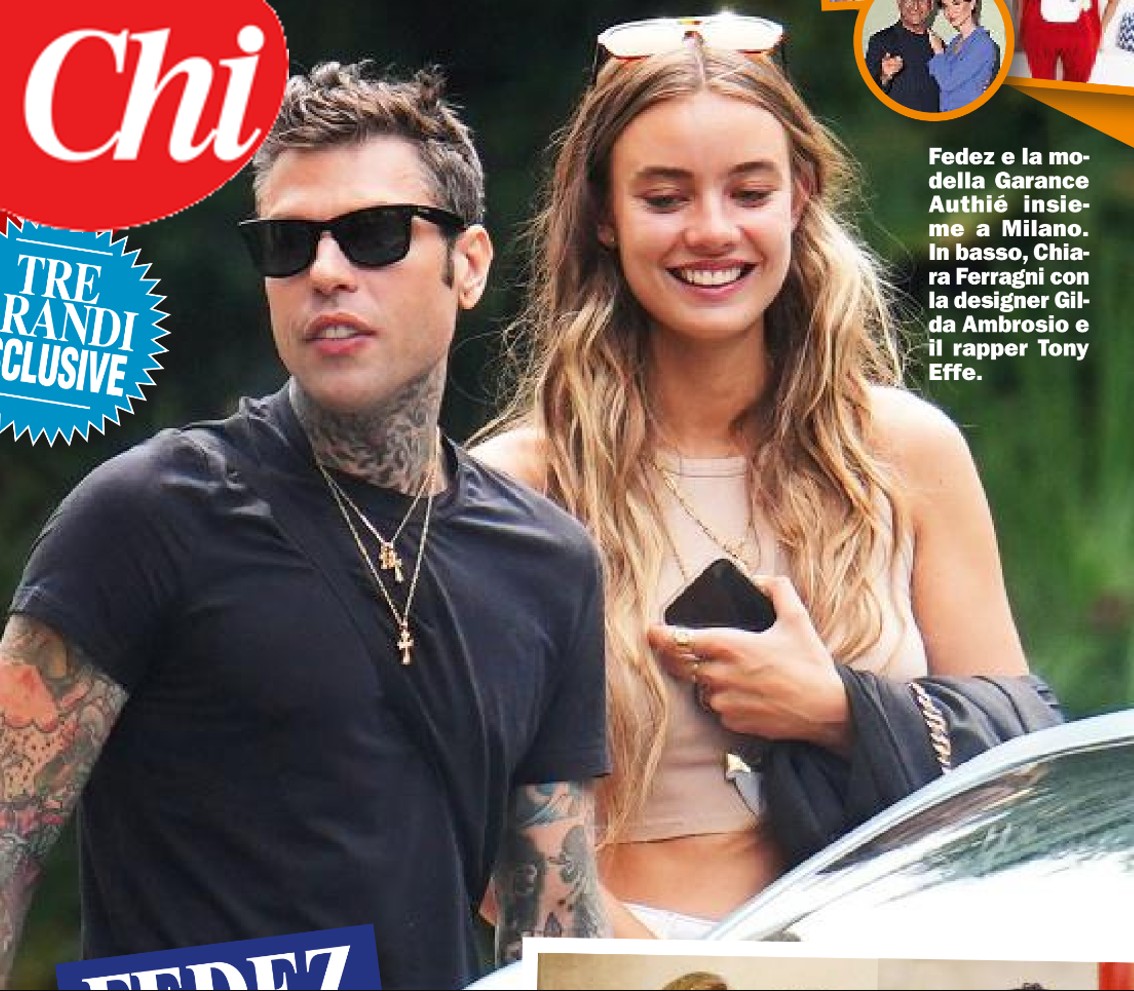 Fedez e la nuova giovanissima fidanzata Garance Authié paparazzati alla ...