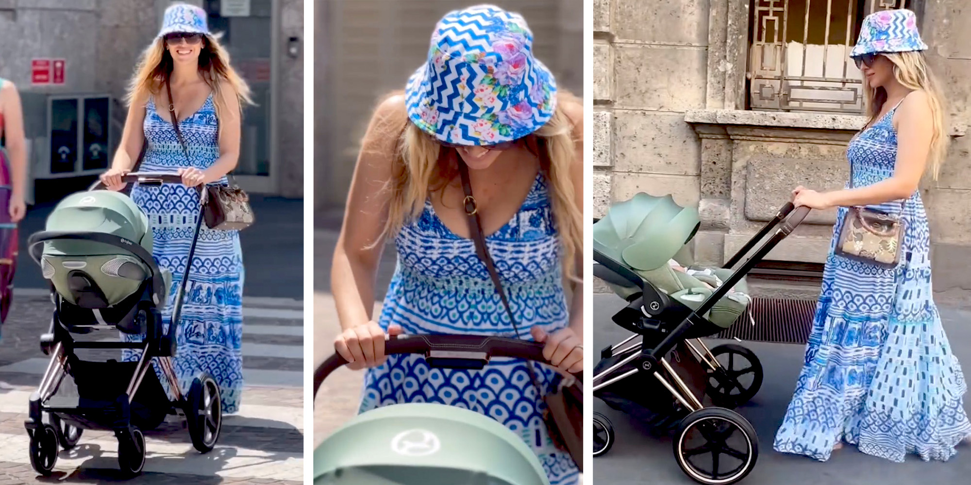 Guenda Goria, prima passeggiata con il piccolo Noah nato a luglio: le ...