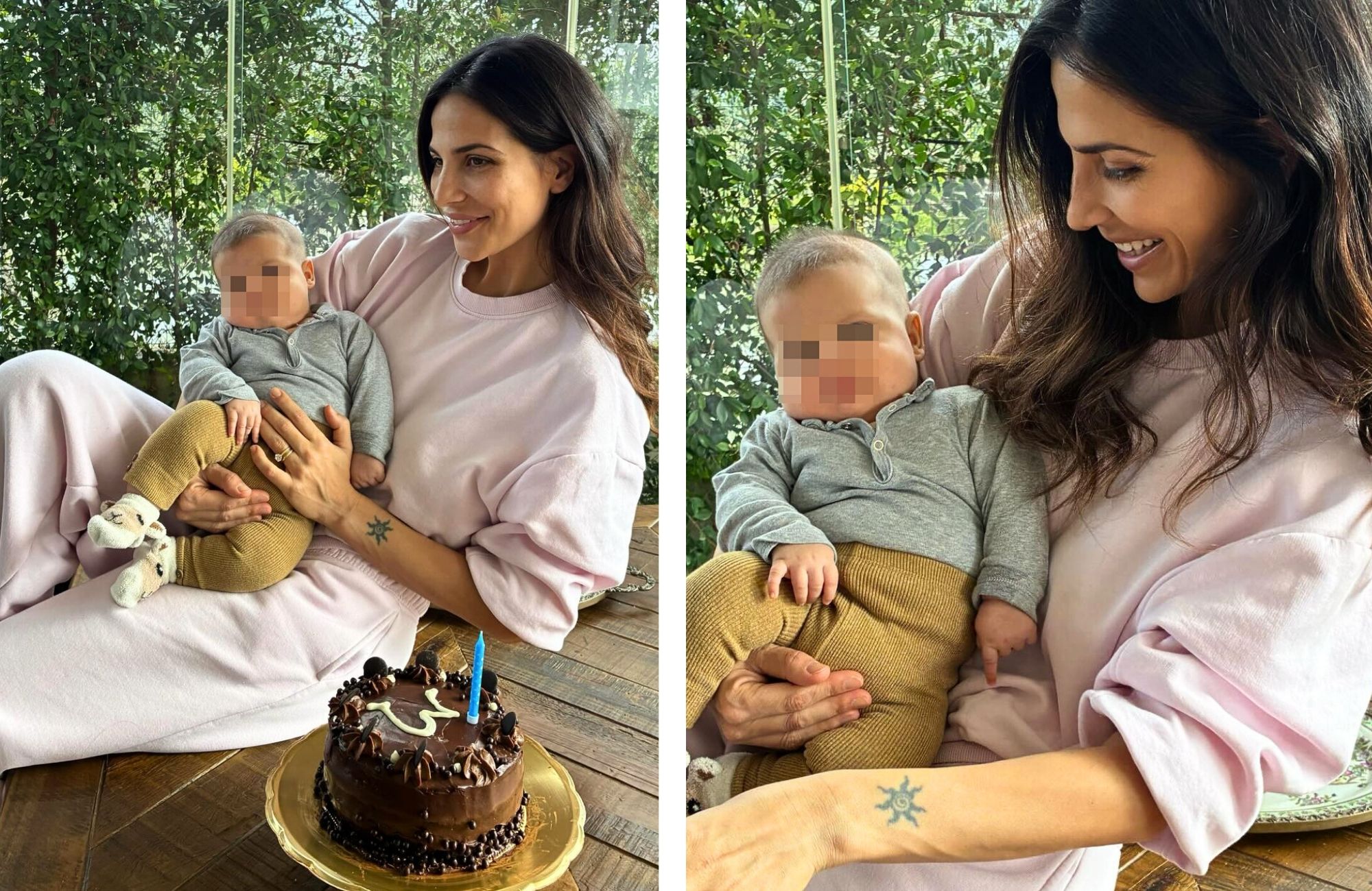 Roberta Morise festeggia il terzo complimese del secondo figlio Geremia ...